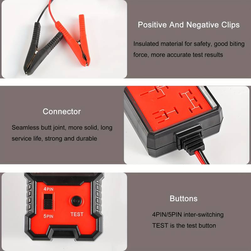GC Compact Automotive Relay Tester for 12 Volt 4 and 5 pin relays ...